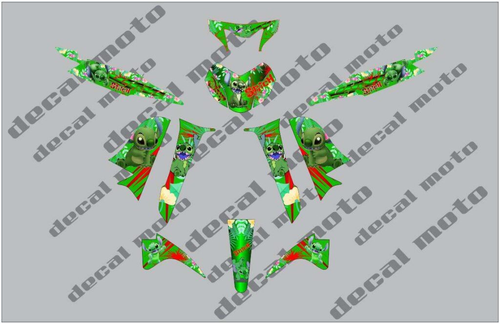 HONDA: WAVE 100 DECAL STICKER, STITCH DESIGN – DECAL MOTO PH