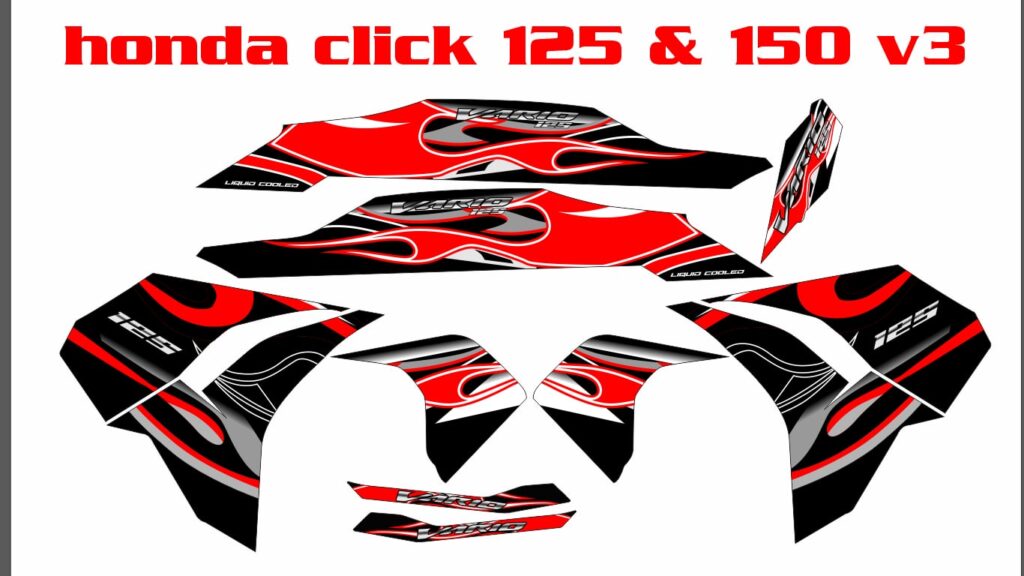 HONDA: CLICK 125 AND 150 V3 DECAL STICKER – DECAL MOTO PH